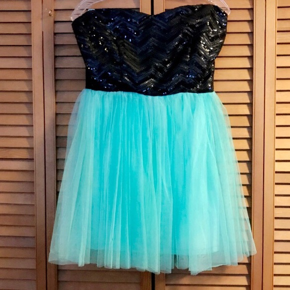 Deb | Dresses | Deb Sequin Strapless Formal Dress | Poshmark